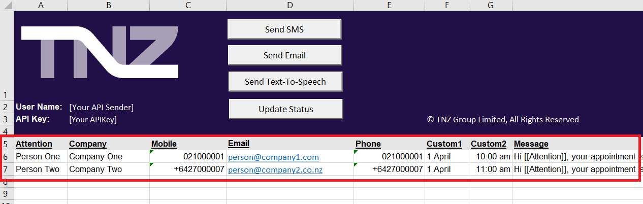 VBA (Visual Basic for Office Applications) - SMS, Email & TTS | TNZ Group